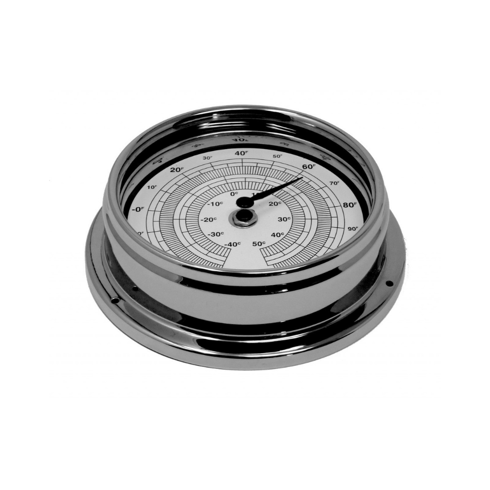 Mariner MKII Handmade Thermometer in Chrome With White Dial