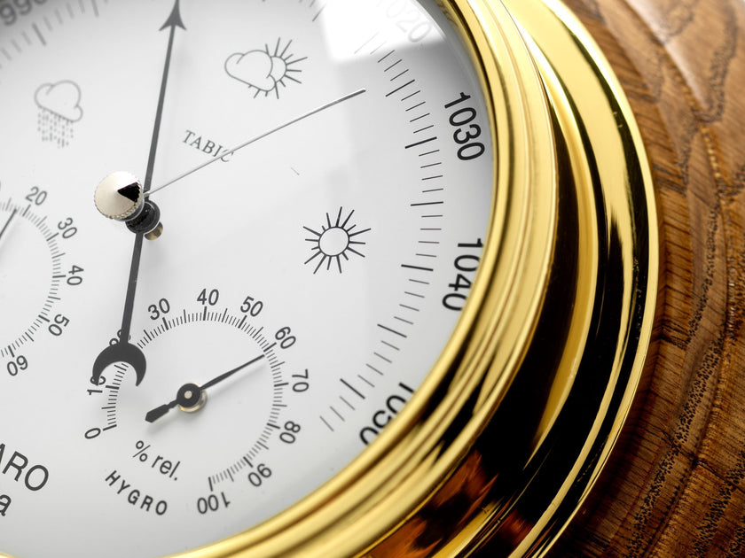 Handmade Solid Brass Barometer/Thermometer/Hygrometer on an English Da