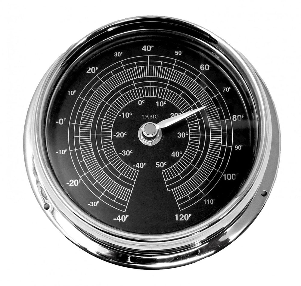 Mariner MKII Handmade Prestige Thermometer in Chrome with a Jet Black